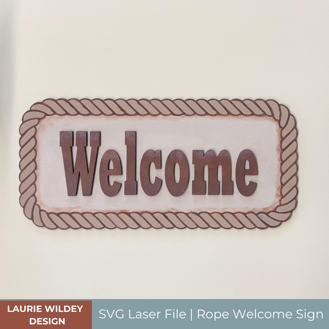 SVG | Rope Border | Welcome Sign| Welcome - Etsy