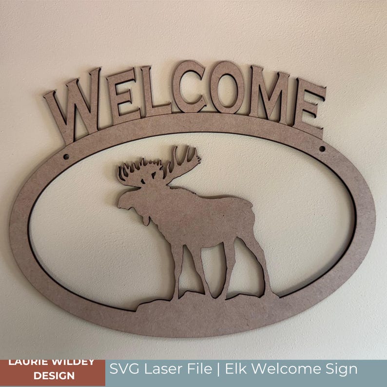 SVG | Moose Welcome Sign - Etsy