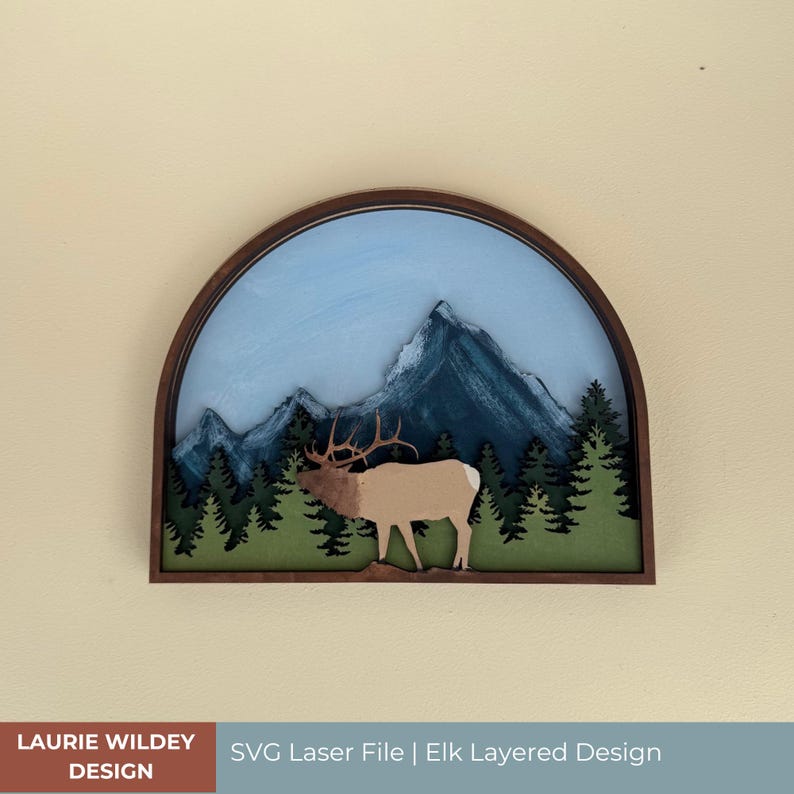 SVG | 3D Layered Design | Elk | - Etsy
