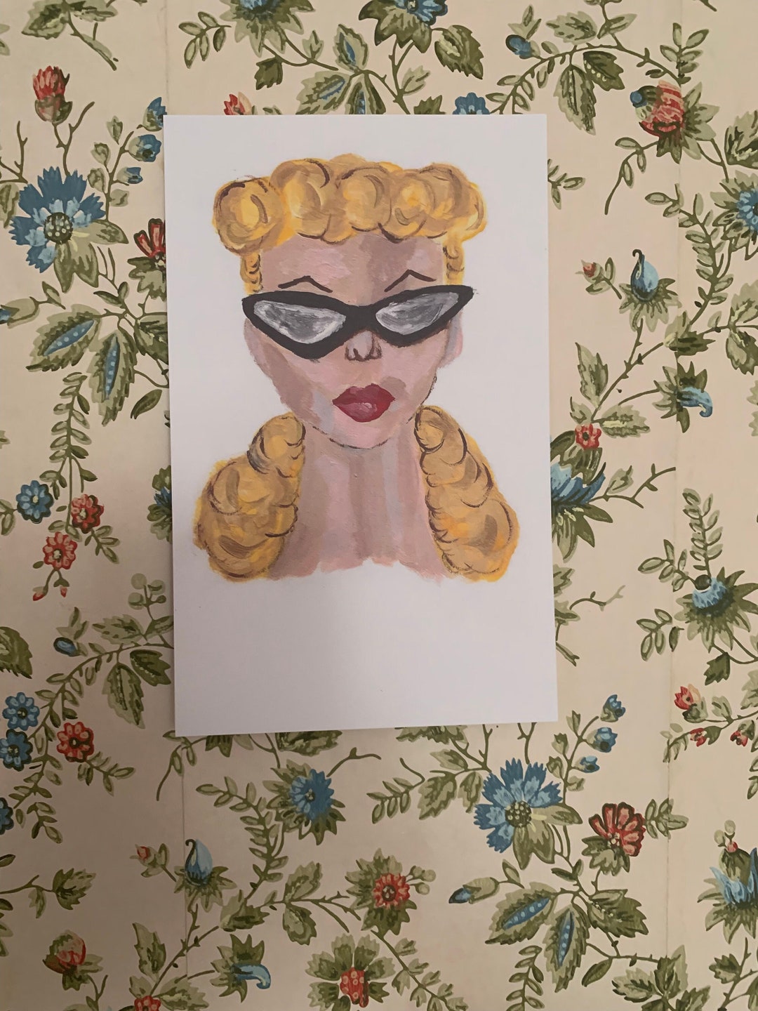 Hand-painted Barbie Doll Print Room Decor - Etsy