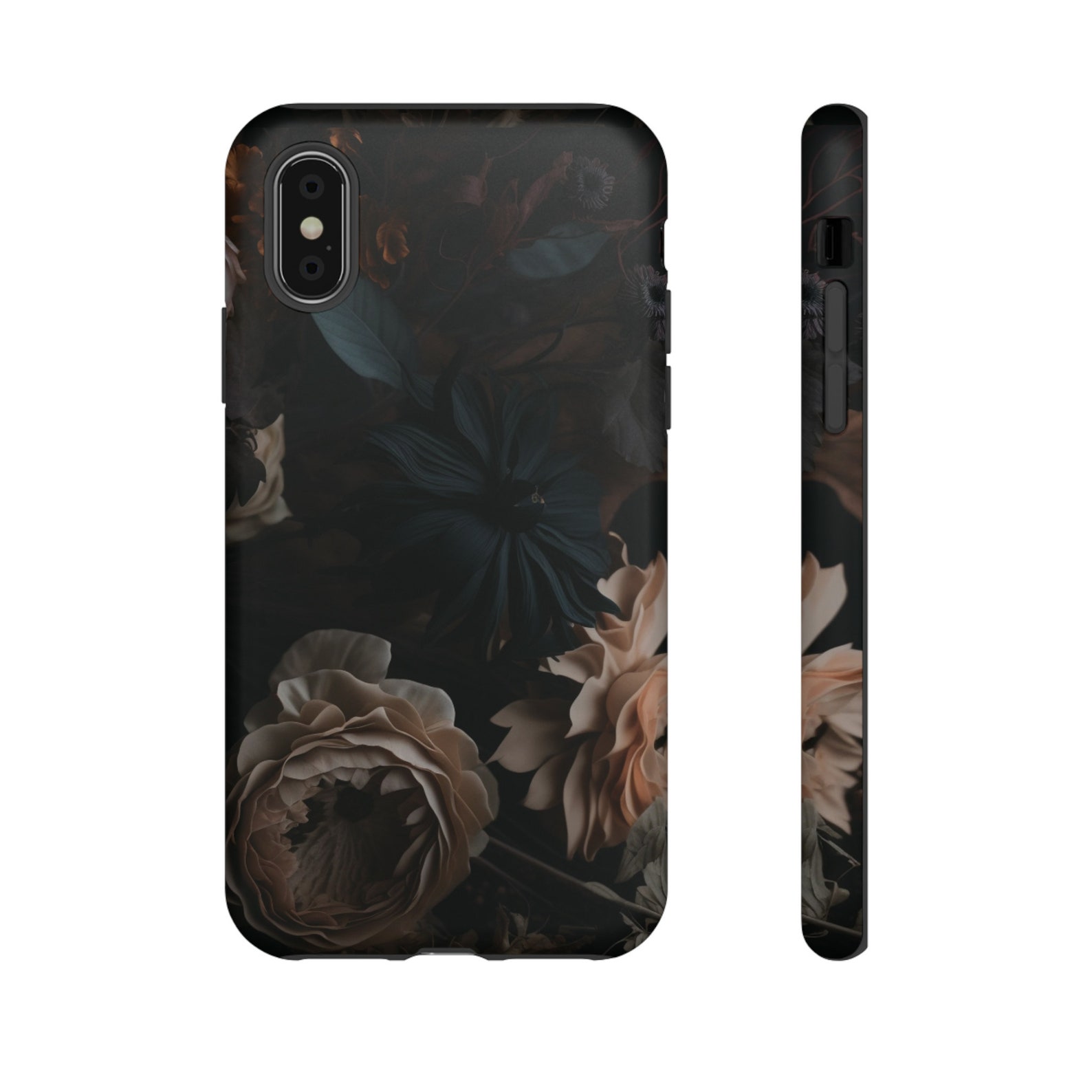 Dark Gothic Academia Aesthetic Floral Phone Case, Dark Floral iPhone 15 ...