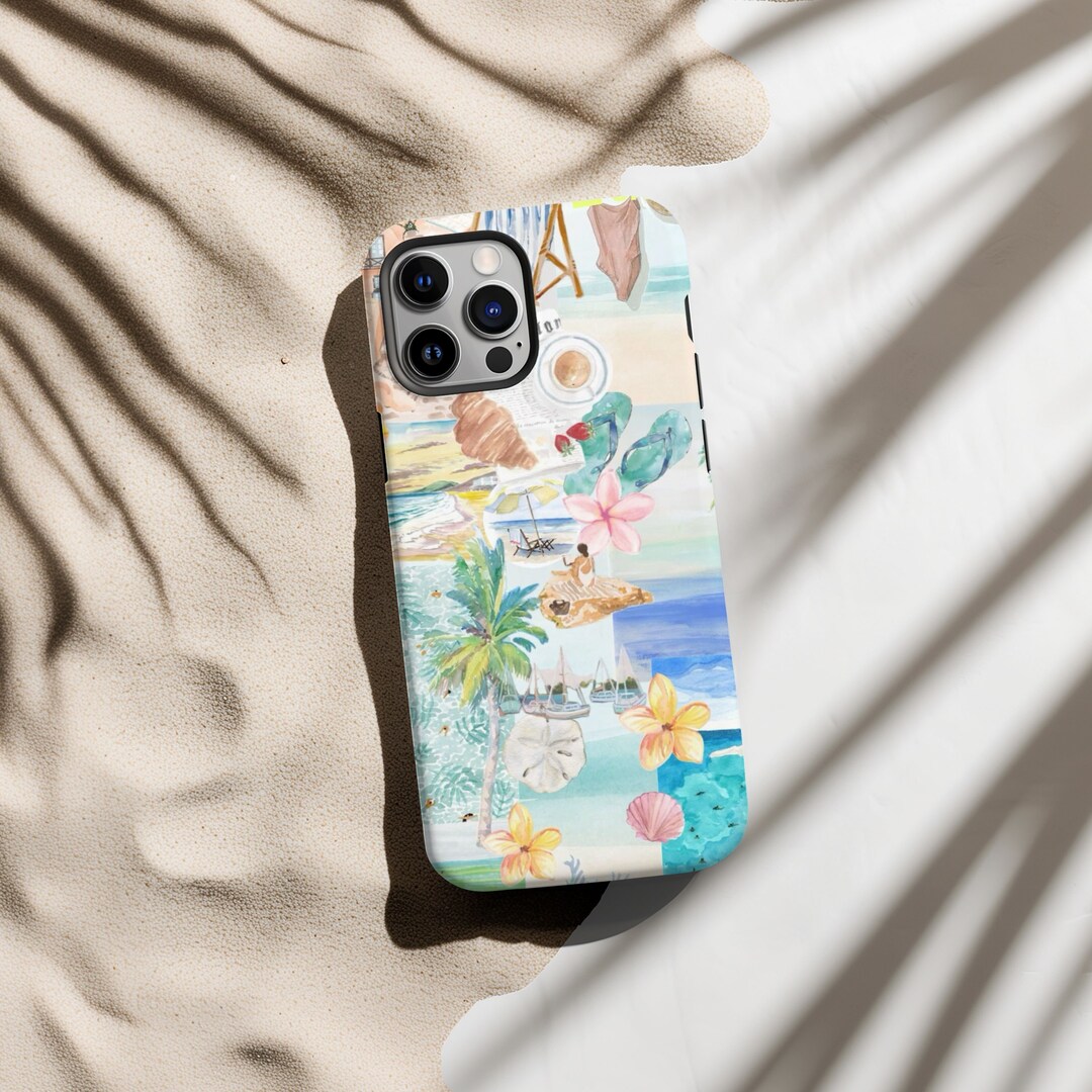 Summer Girl Collage Phone Case, Coconut Girl, Palm Trees Phone Case ...