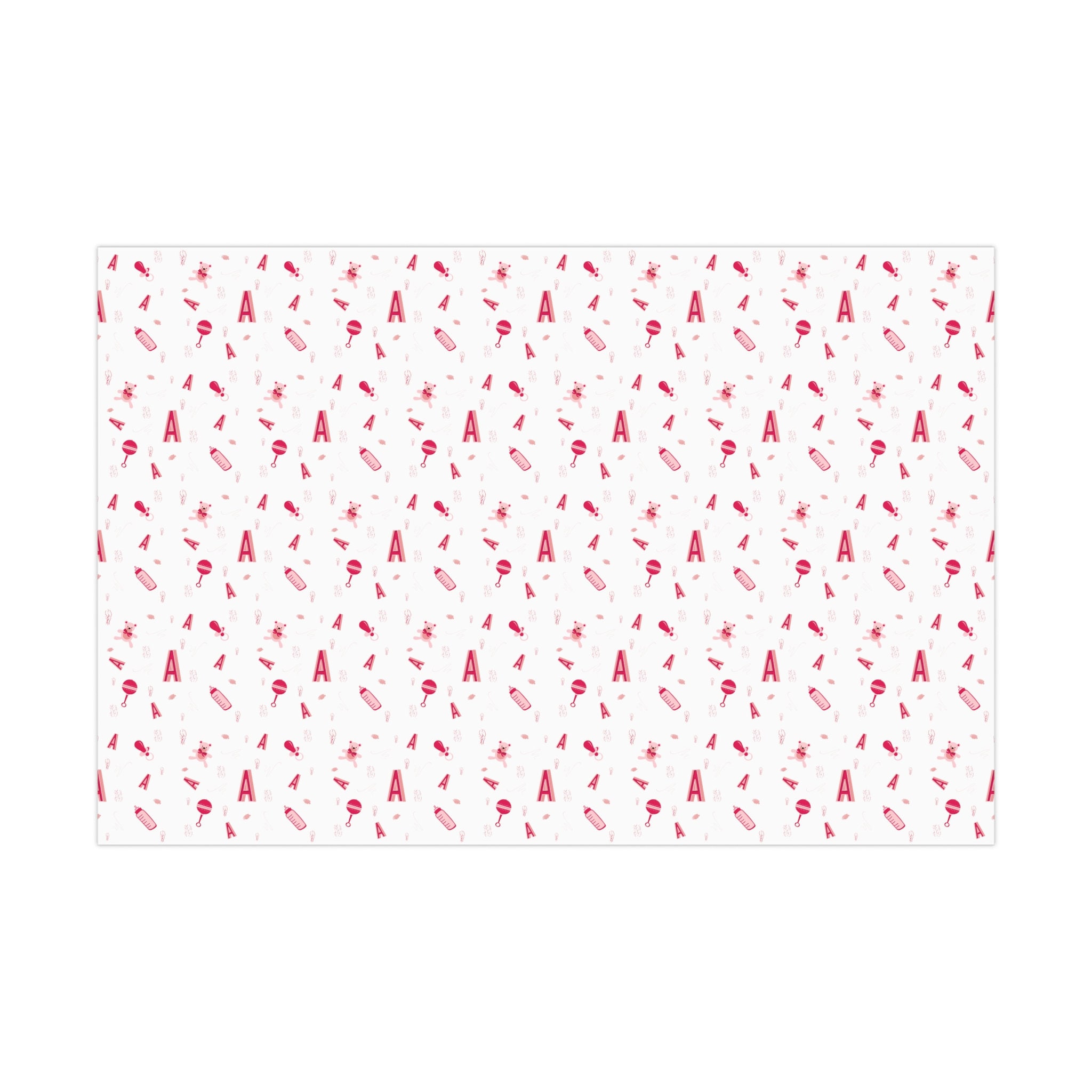 Letter A Baby Girl Gift Wrap Papers Baby Wrapping Paper Gift - Etsy