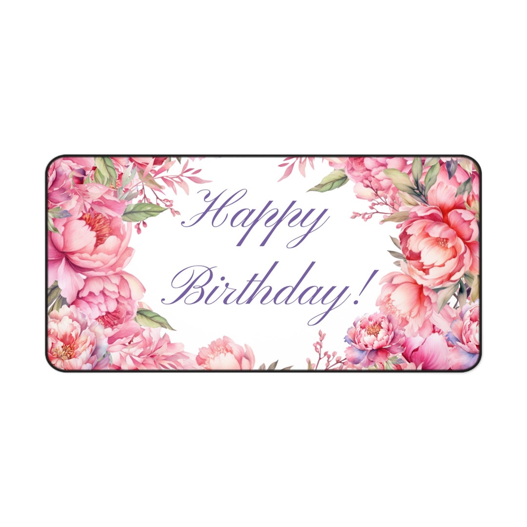 Happy Birthday Desk Mat - Etsy