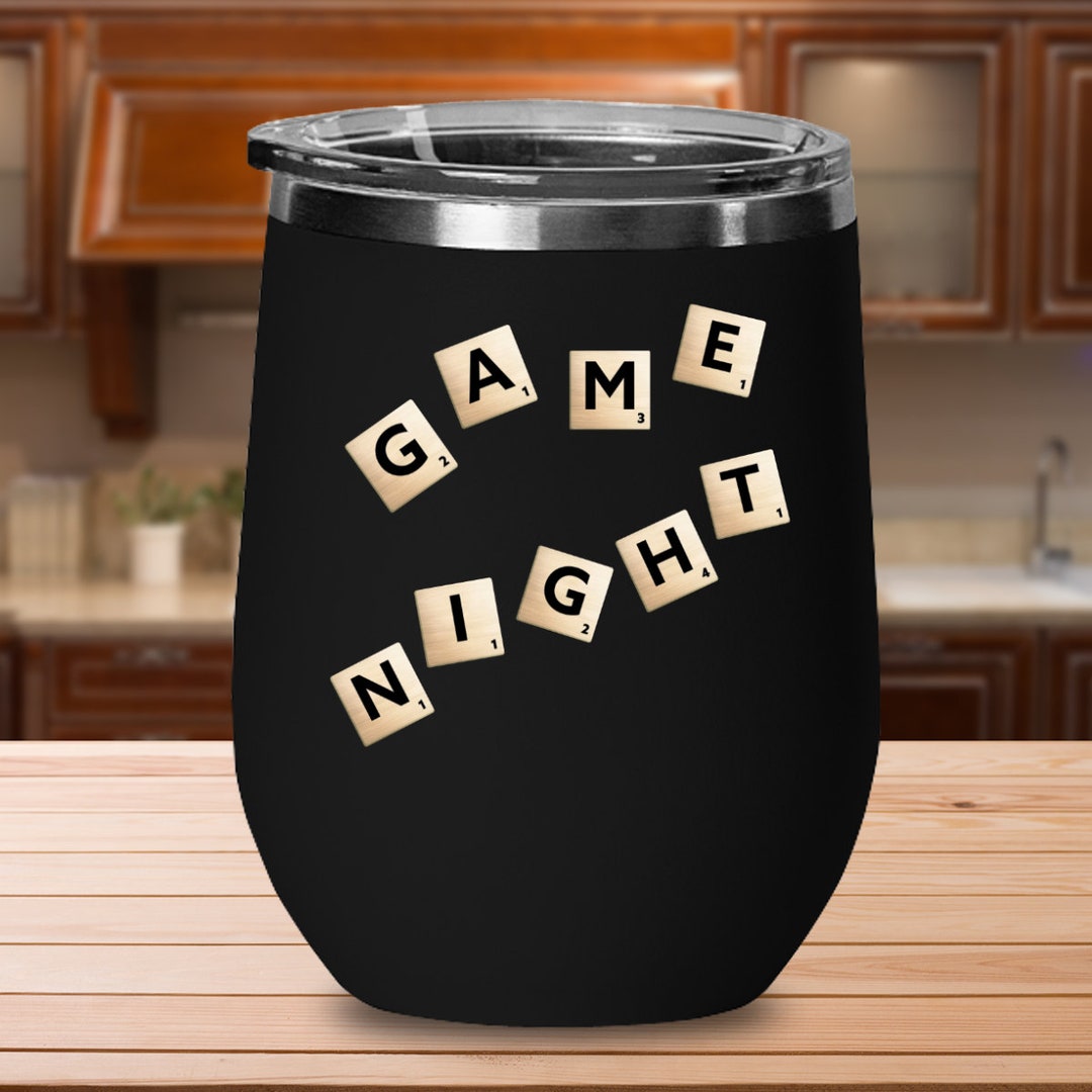 Tumbler, Game Night Wine Tumbler, Family Game Night, Board Games, Game ...