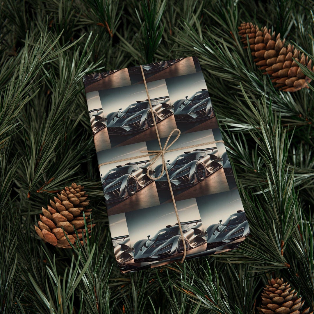 Wrapping Paper, Futuristic Car, Race Car, Gift, Birthday, Son, Father ...