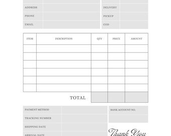 Customizable Digital Order Form Template - Etsy