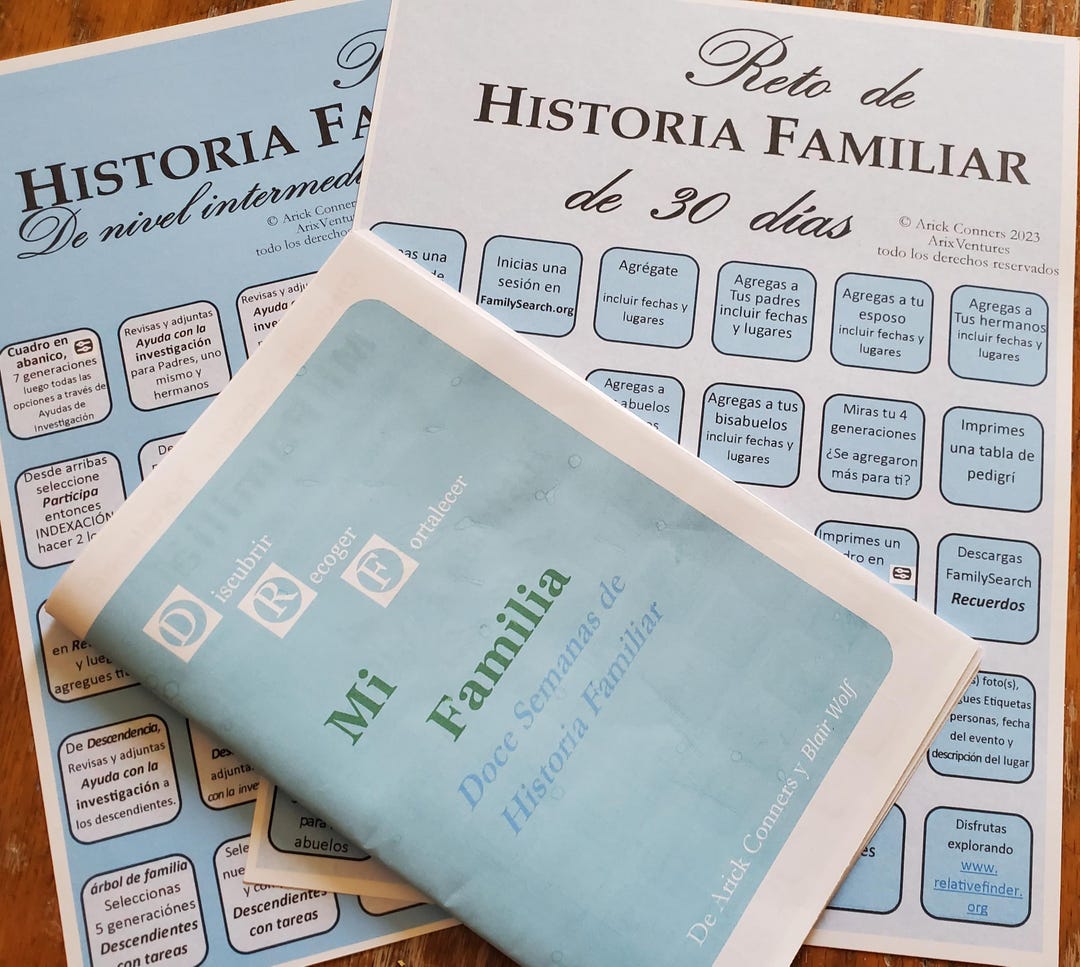 SPANISH - Both 30 Day Family History Challenge & Intermediate 30 Day ...