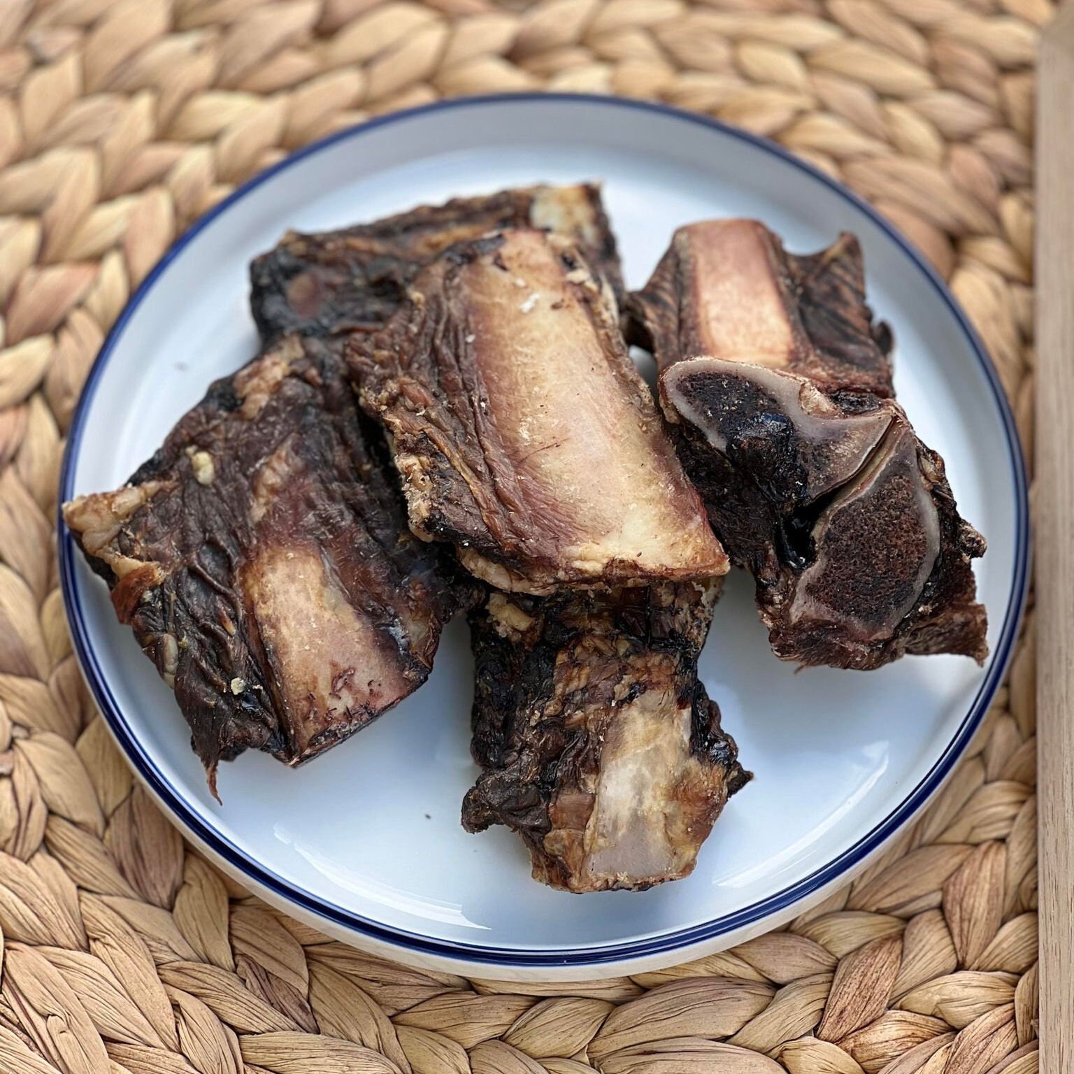 SMALL Beef Rib Bone With Meat Dehydrated Natural Treat for - Etsy