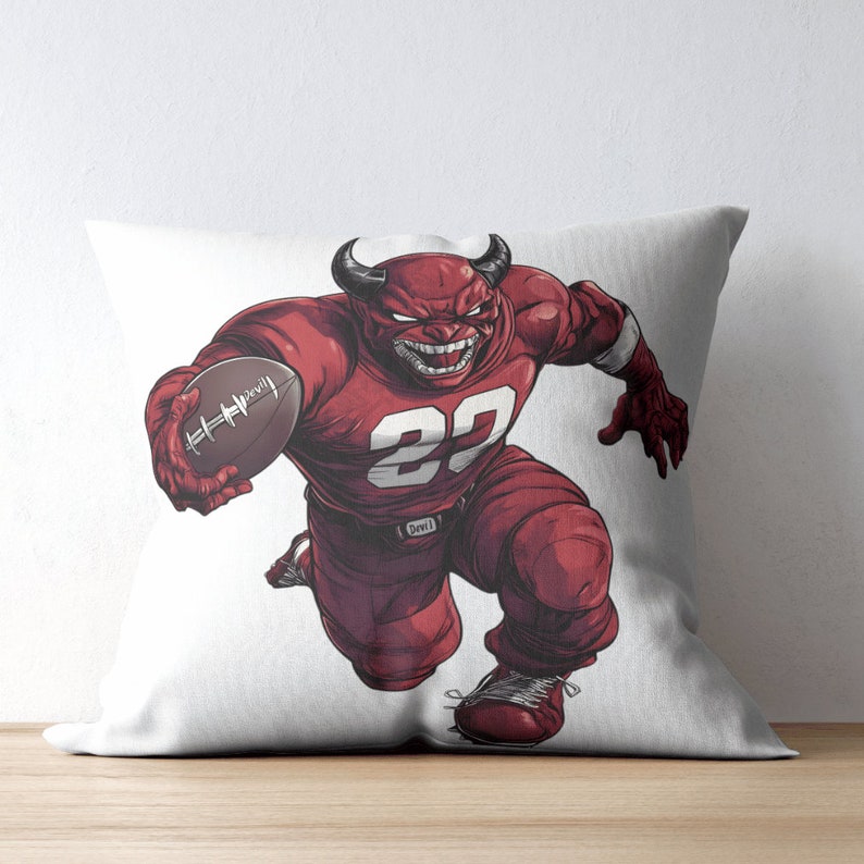 Red-devil Football SVG PNG Clipart Sports Mascot Digital Design Cricut ...