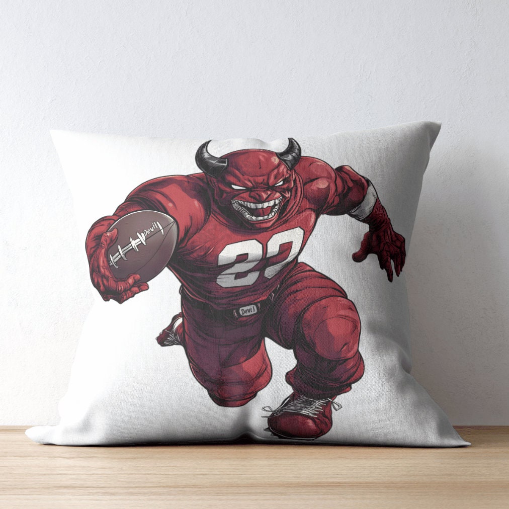 Red-devil Football SVG PNG Clipart Sports Mascot Digital Design Cricut ...