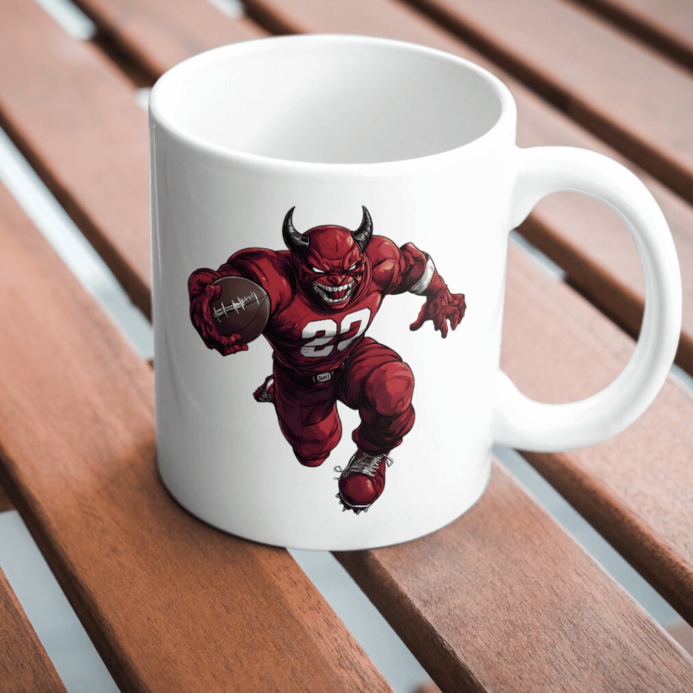 Red-devil Football SVG PNG Clipart Sports Mascot Digital Design Cricut ...