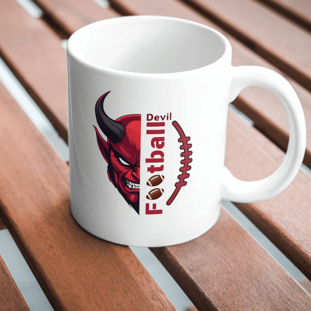 Red-devil Preppy Mascot Football SVG PNG Clipart for Cricut ...