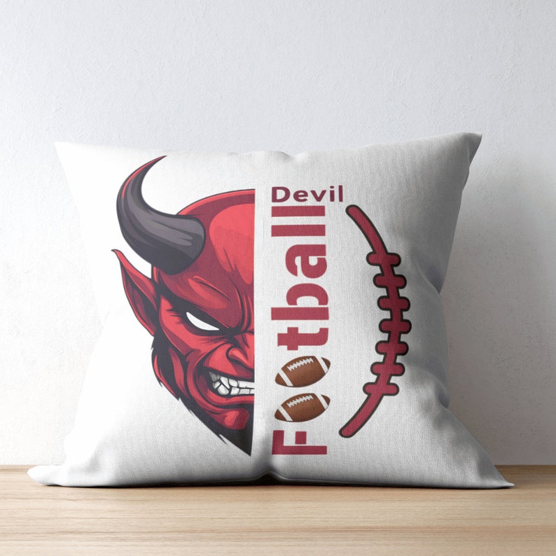 Red-devil Preppy Mascot Football SVG PNG Clipart for Cricut ...