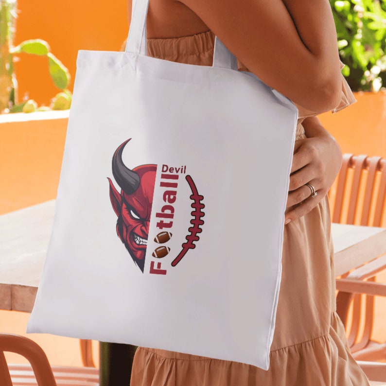 Red-devil Preppy Mascot Football SVG PNG Clipart for Cricut ...