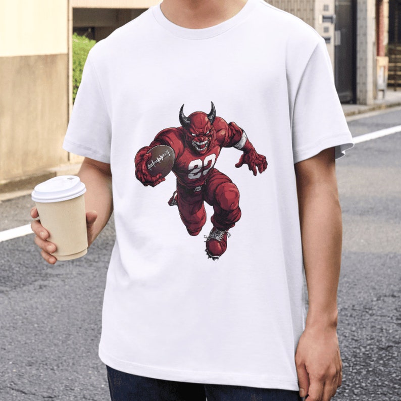 Red-devil Football SVG PNG Clipart Sports Mascot Digital Design Cricut ...