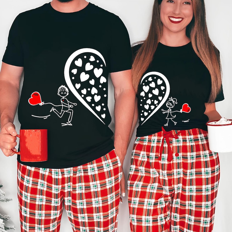 Matching Couple PNG Bundle, Couple Shirts Svg, Happy Valentine's Day ...