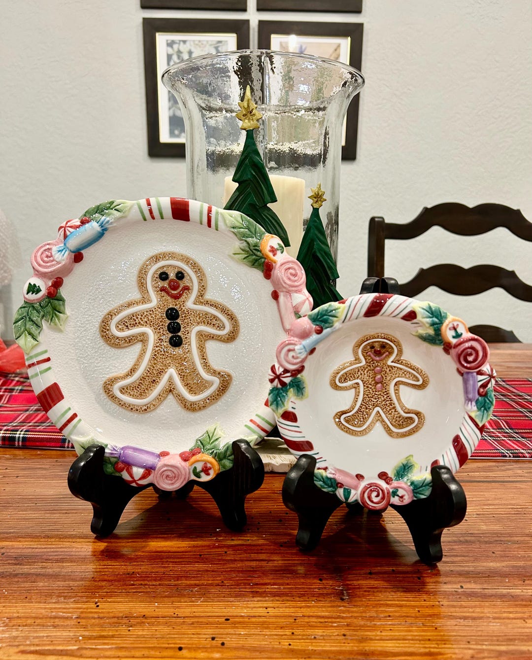 Adorable Fitz & Floyd Candy Lane Gingerbread Man W/ Candy Small Bowl ...