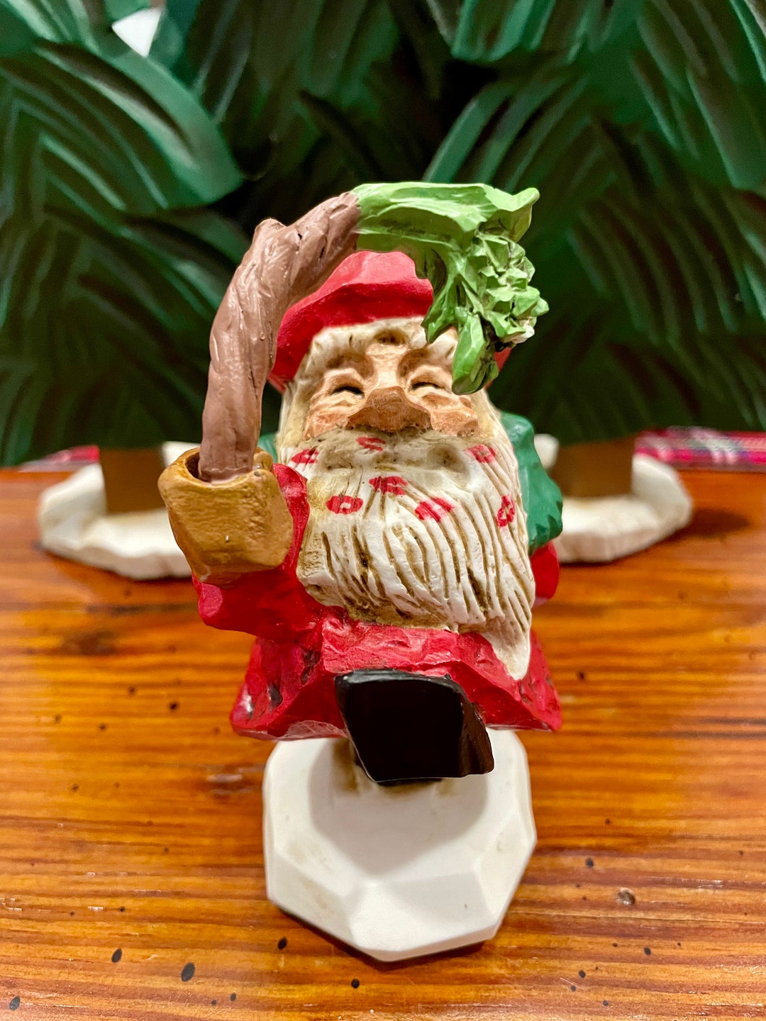 1994 David Frykman Christmas Oh the Joy Series Santa With Mistletoe ...