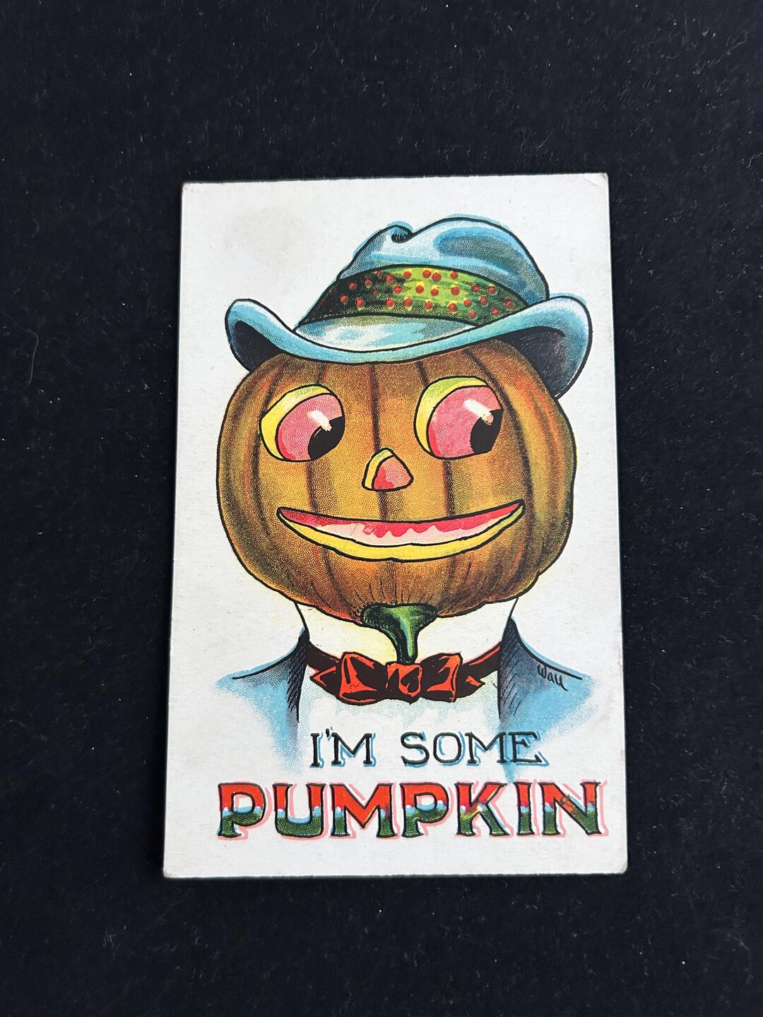 RARE VGC Vintage Halloween Antique Unposted Postcard "i'm Some Pumpkin ...