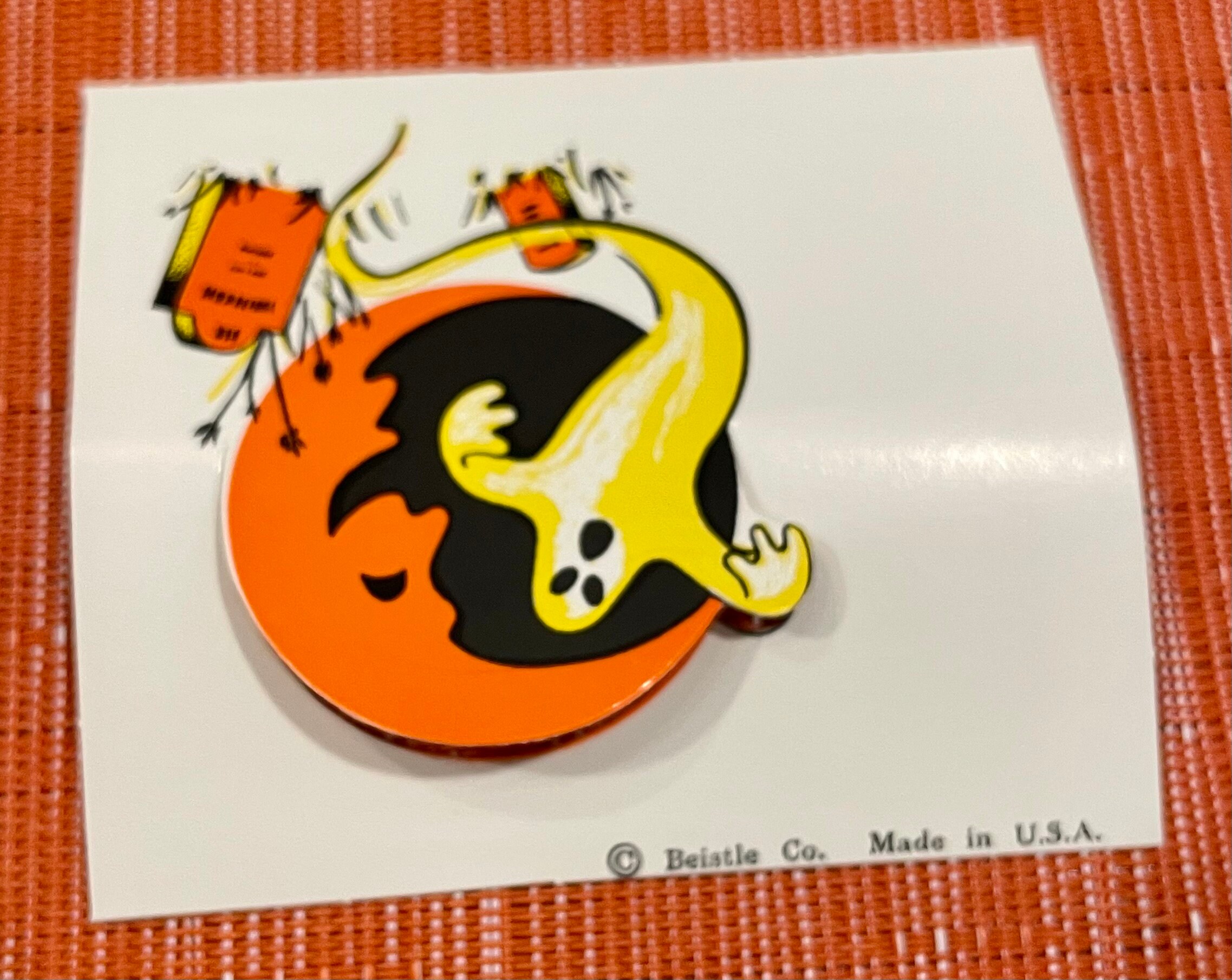 1960s Ghost Tombstone Man in Moon Vintage Beistle Halloween - Etsy