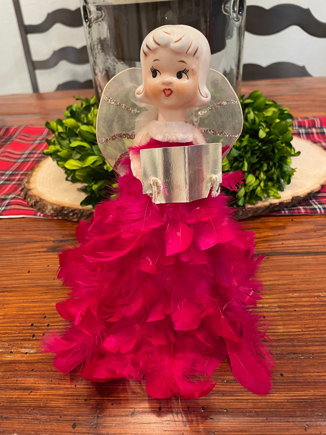 Beautiful 7 Vintage Holt Howard Angel W/ Ceramic Head Tulle Wings Song ...