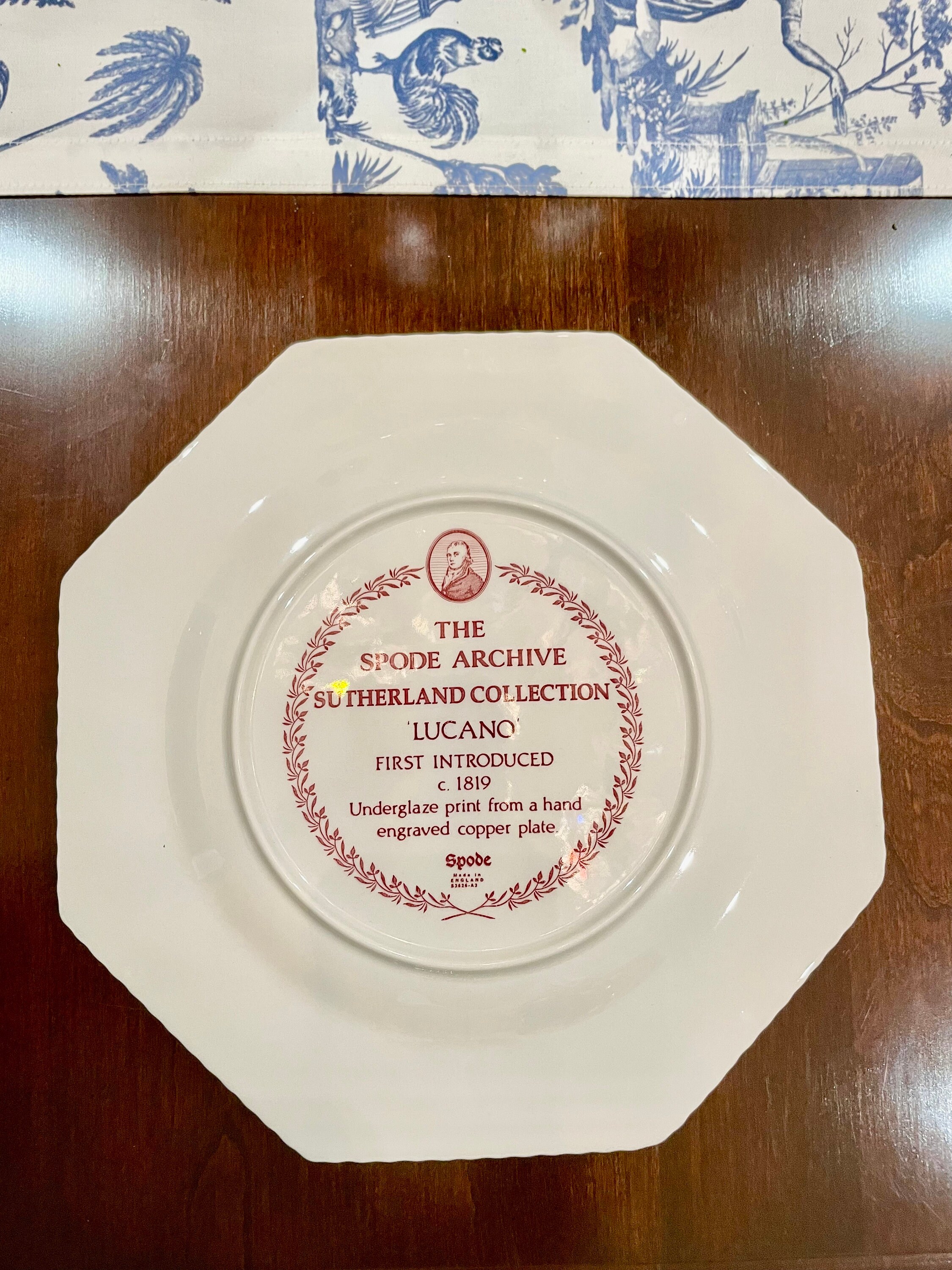 Vintage Octagon Dinner Plate Spode Sutherland Collection Lucano Octagon ...