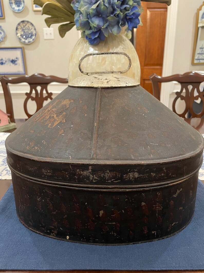RARE Antique Royal Navy C 1880 Toleware Hat Box Admiral Hat English - Etsy