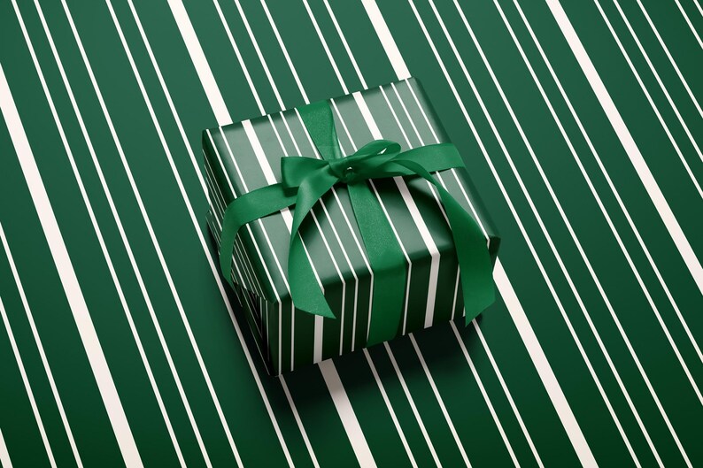 Forest Green Christmas Wrapping Paper: Classic Holiday Prints - Etsy