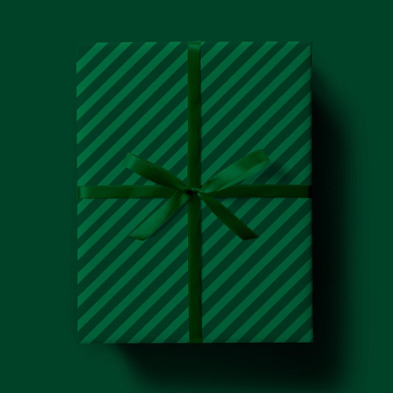 Forest Green Christmas Wrapping Paper: Classic Holiday Prints - Etsy