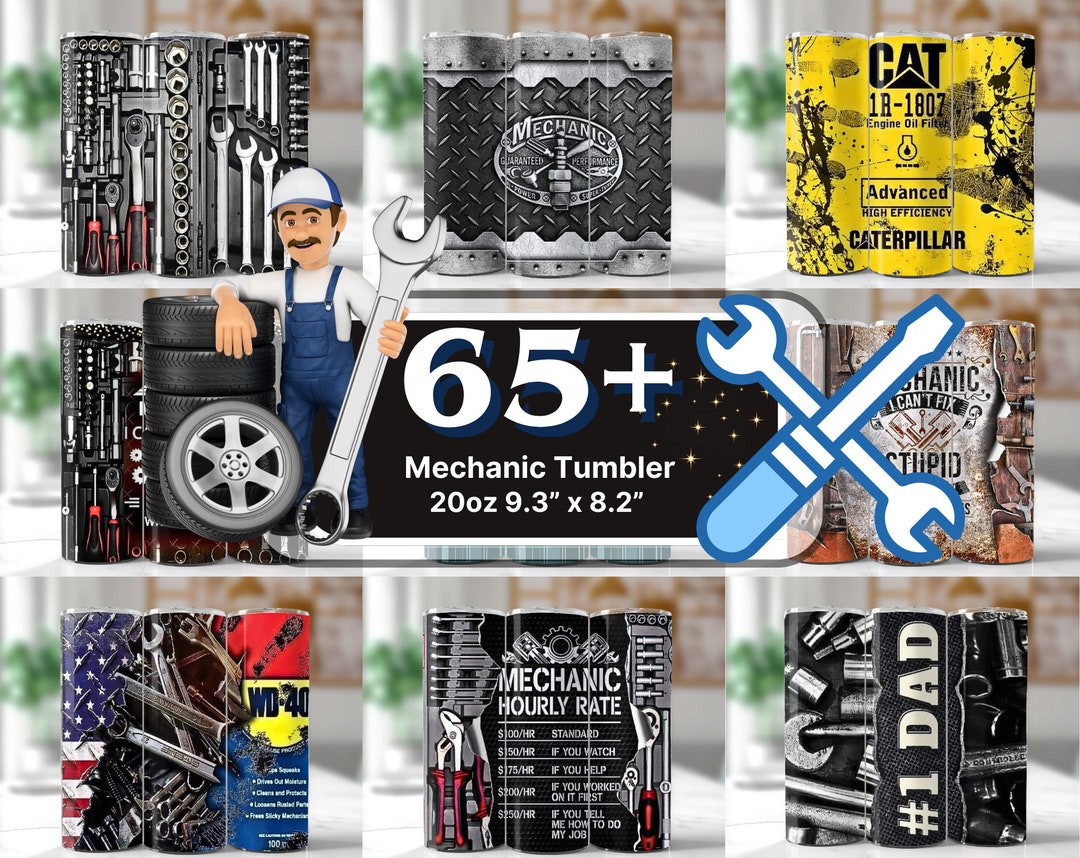 Mechanic Tumbler Sublimation Design, I'm a Mechanic Tumbler Tool Box ...