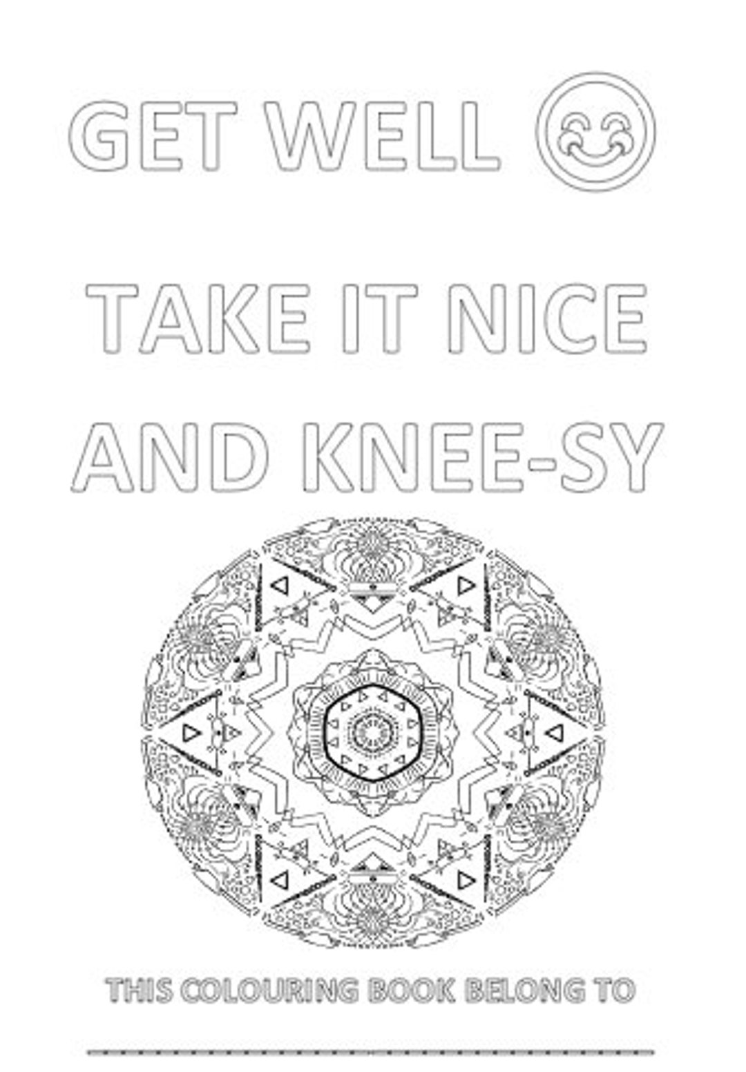 Knee Colouring Book - Etsy
