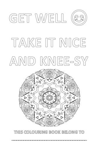Knee Colouring Book - Etsy