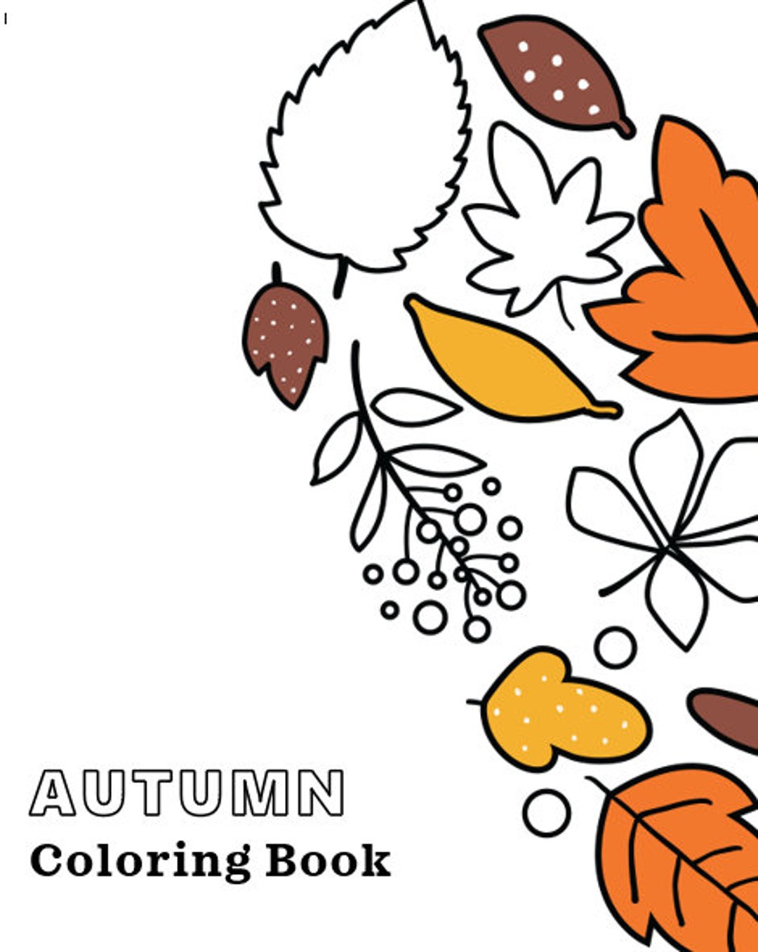 Autum Colouring Book - Etsy