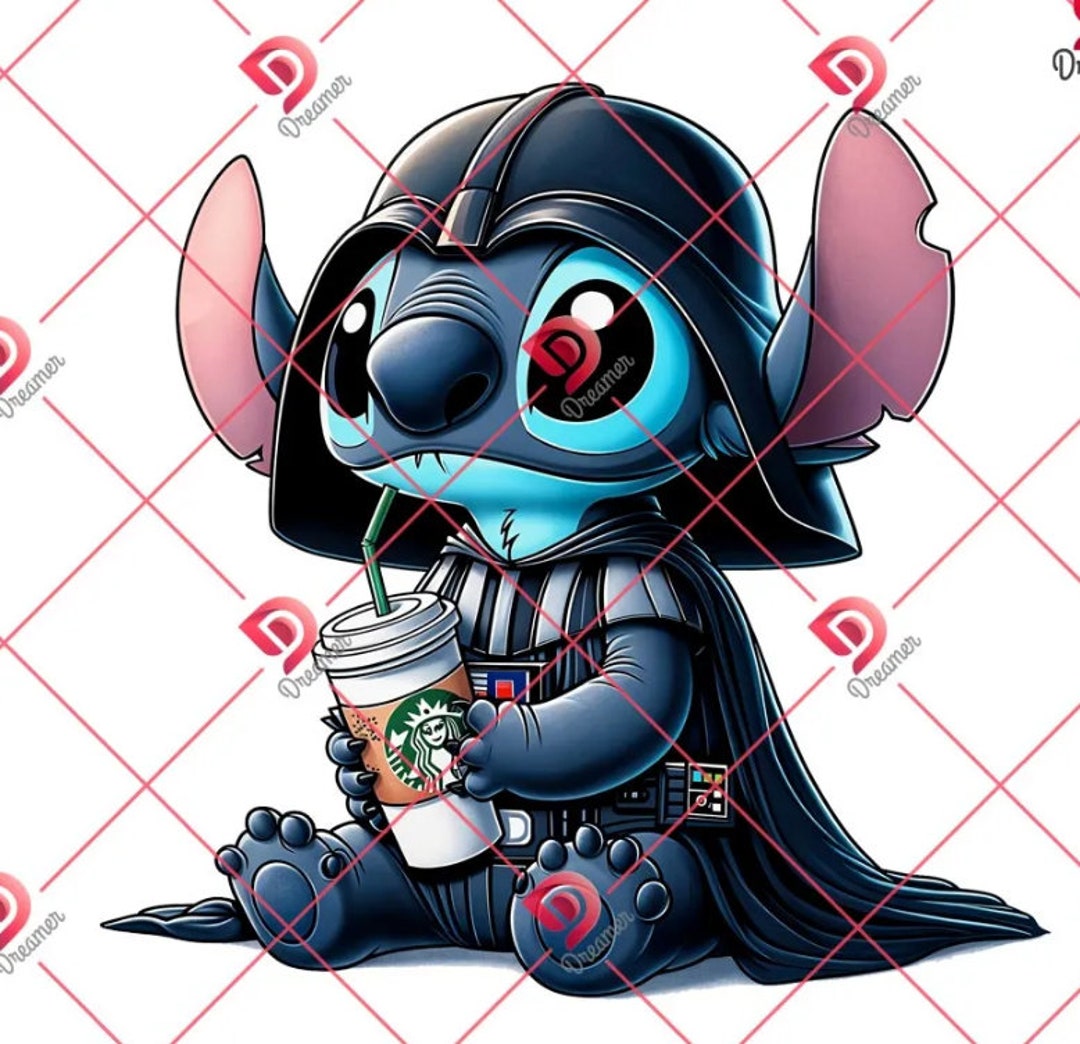 Stitch Darth Vader Drinks Starbucks Coffee PNG, Stitch Star Wars PNG - Etsy