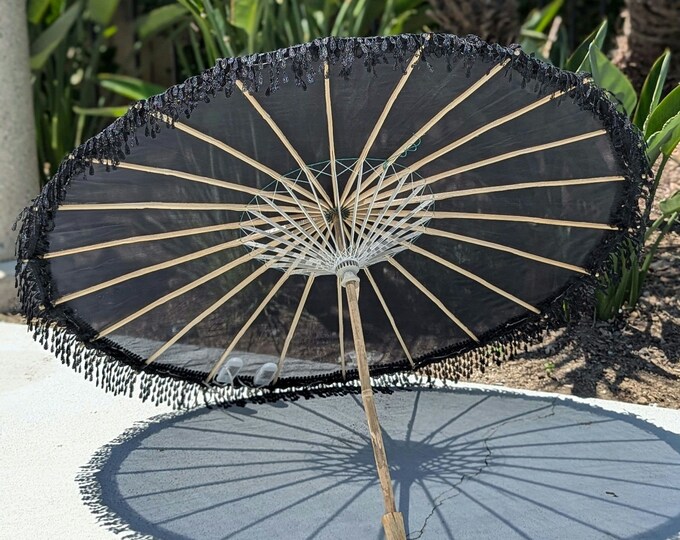 Parasol With LED Lights - Black - Etsy