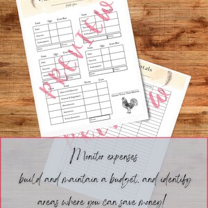 Chicken Egg Records Worksheet Digital Bundle Layer Hen Flock Monthly ...
