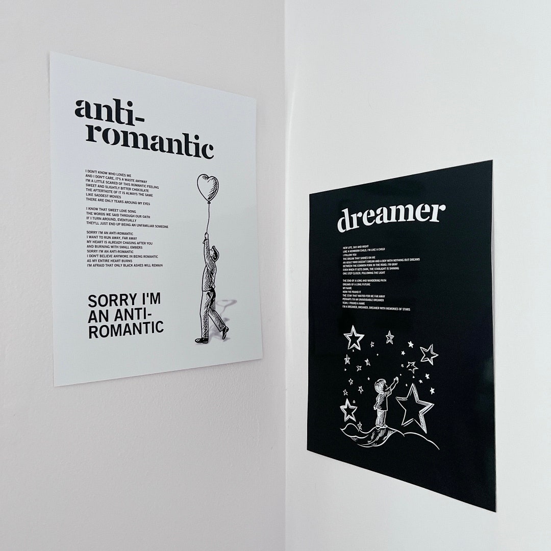 TXT Lyrics Prints (2JPGS) | Digital Download - Printable Kpop Poster ...