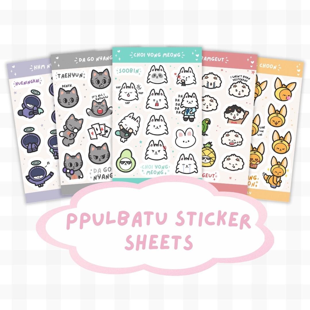 TXT Ppulbatu Sticker Sheets | Perfect for Deco, Journaling, and More ...