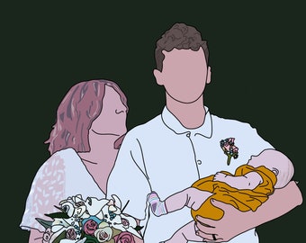 Faceless Digital Art Custom Animation With Lips Eyebrows and - Etsy