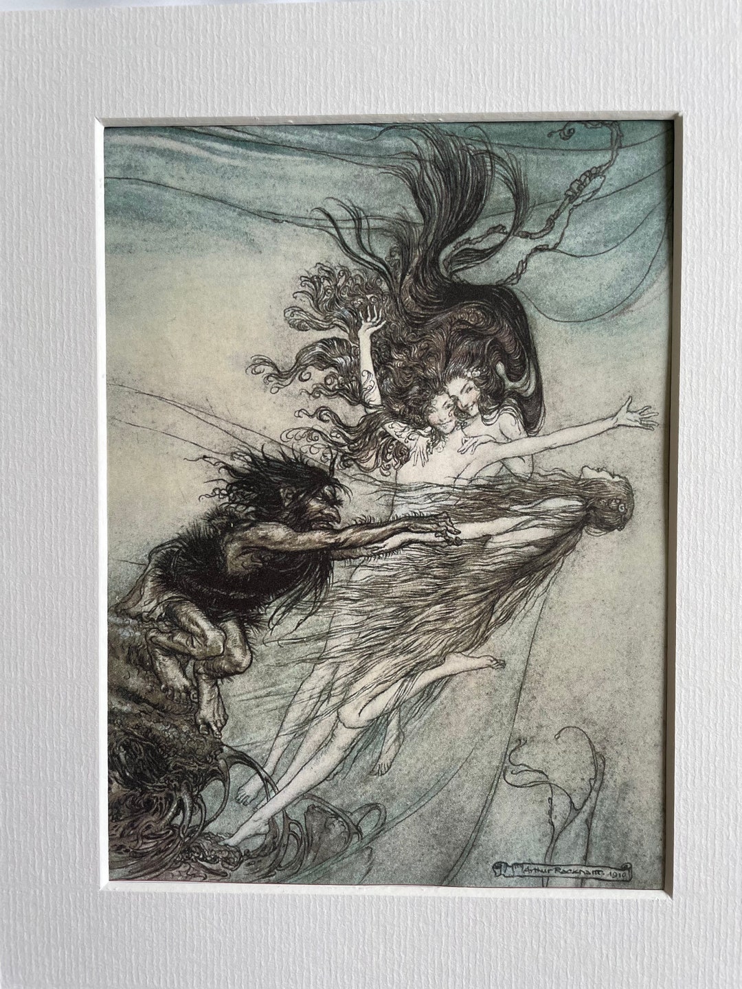 Arthur Rackham, Vintage Print, the Rhinegold & the Valkyrie, 1909 ...