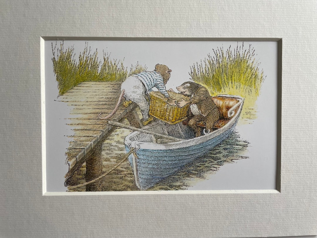 The Wind in the Willows Print, 8x6 Mounted Print, Vintage Gift, Nursery ...