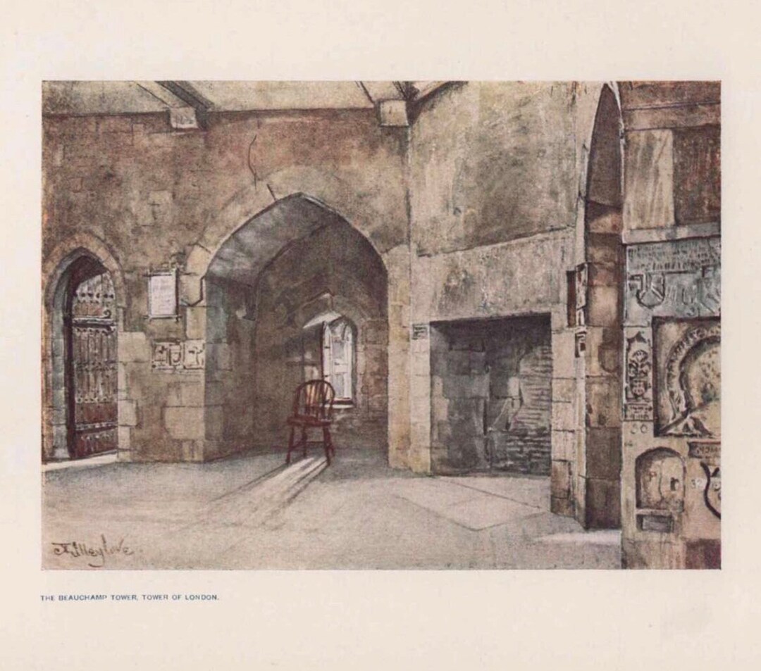 The Beauchamp Tower Tower of London Original Antique Colour - Etsy