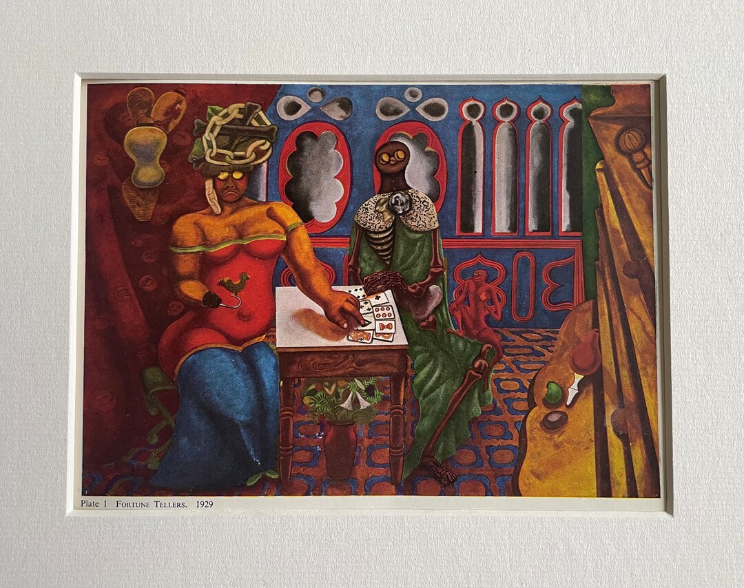 Edward Burra, Vintage Print, Fortune Tellers 1929, Large Mounted Print ...