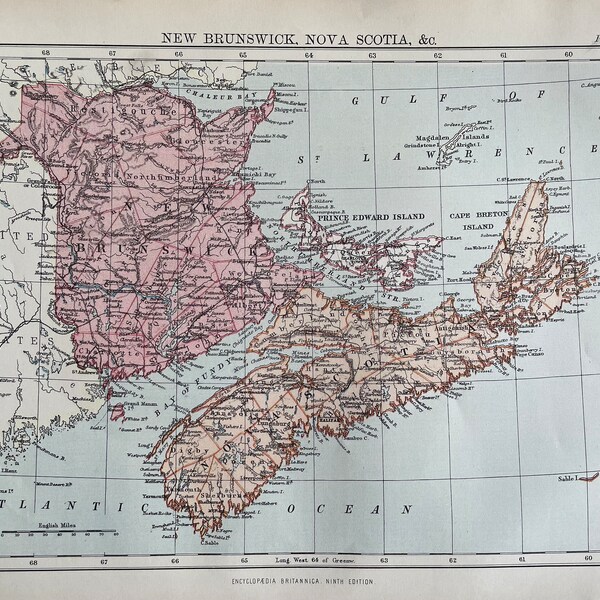 Nova Scotia Map - Etsy Canada