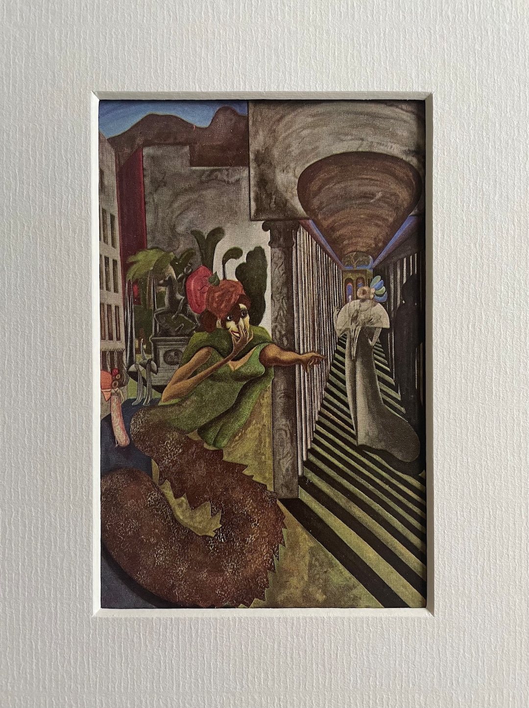 Edward Burra, Vintage Print, the Pointing Finger 1937, Mounted Print ...