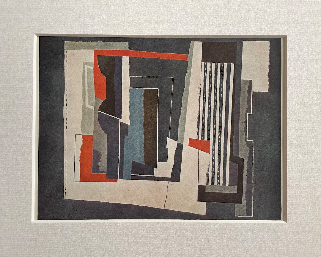 John Piper, Vintage Print, Abstract Painting 1936, Large Mounted Print ...