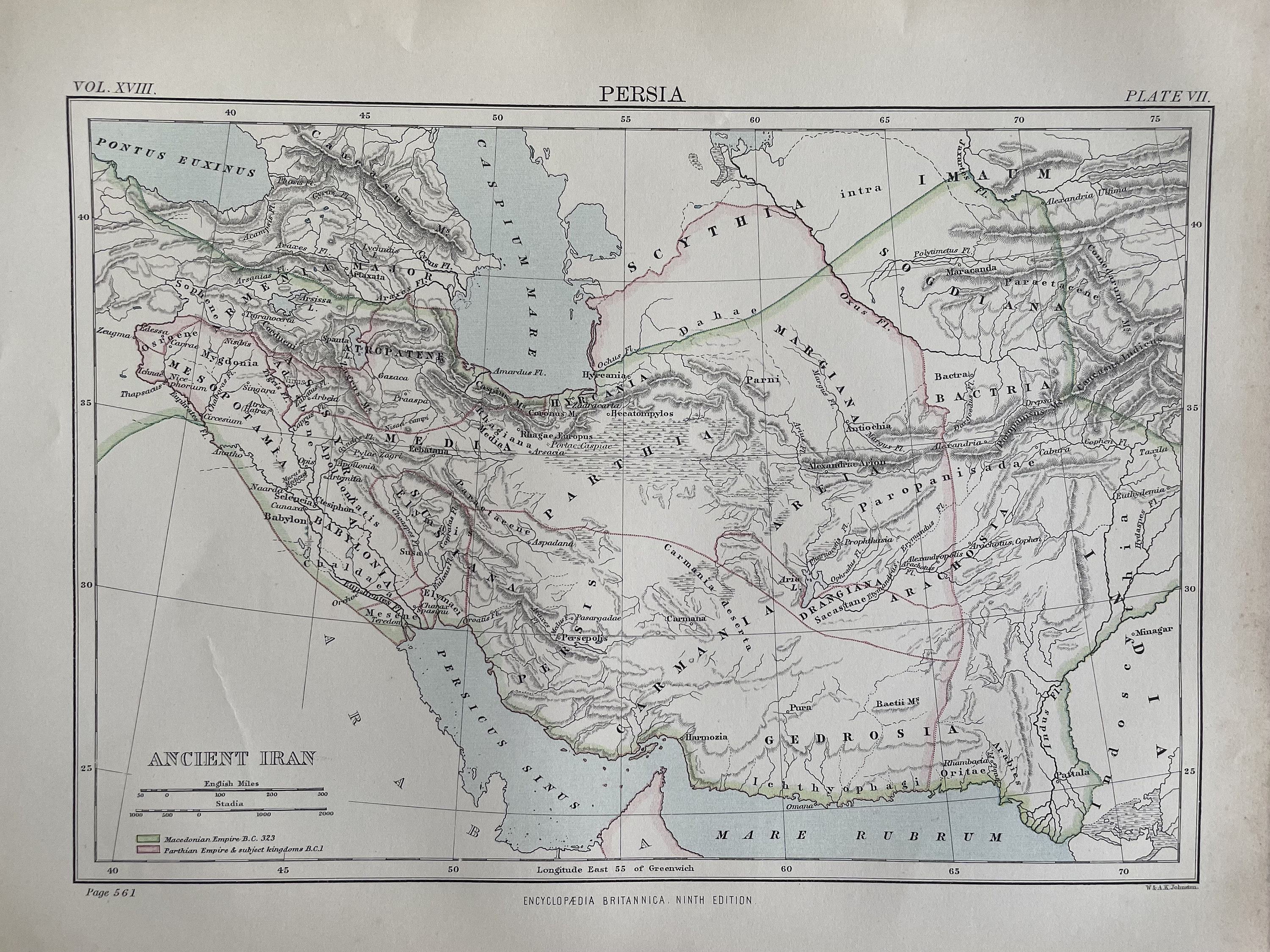 Persia, Original Antique 1870's Map, Vintage Wall Map, Home Decor ...