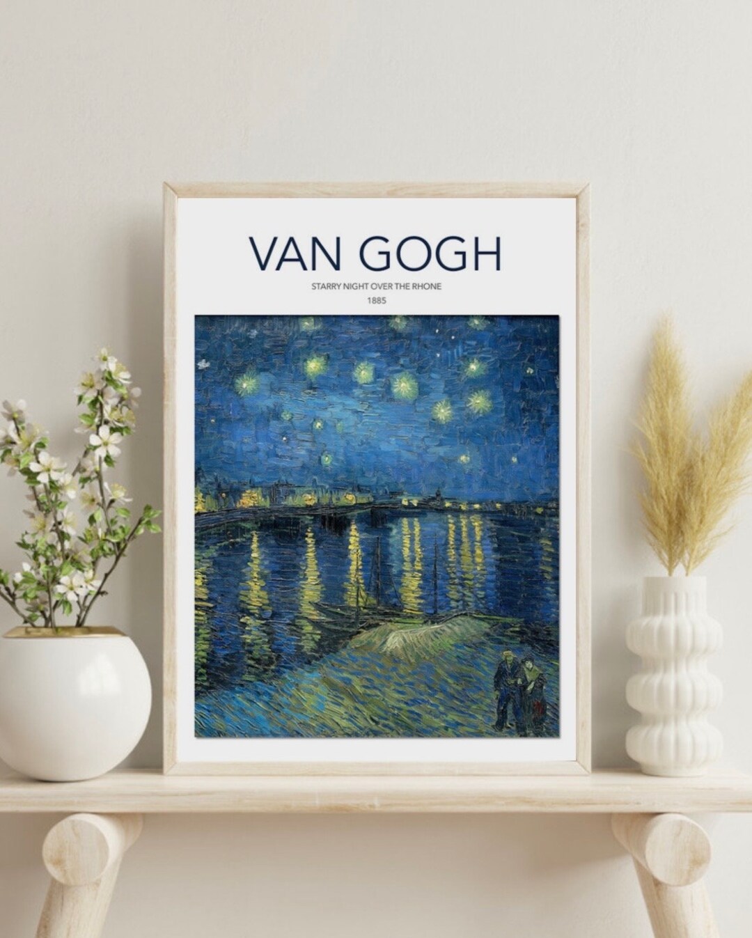 Vincent Van Gogh Print, Starry Night Over the Rhone, Van Gogh Poster ...
