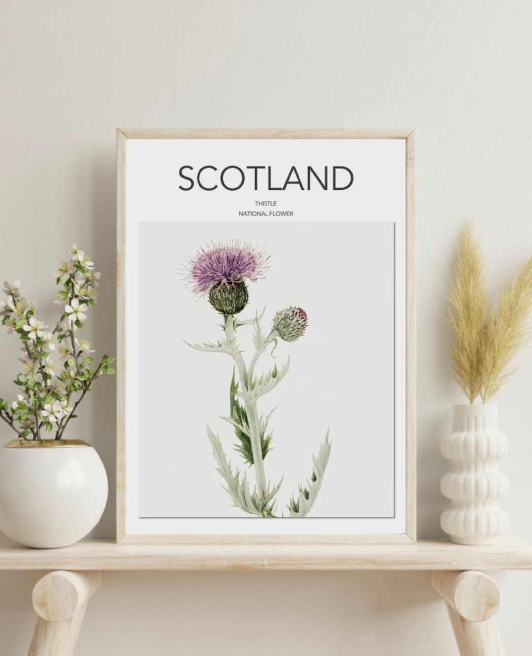 Scotland Poster, Thistle Print, Scotland National Flower, Vintage Home ...